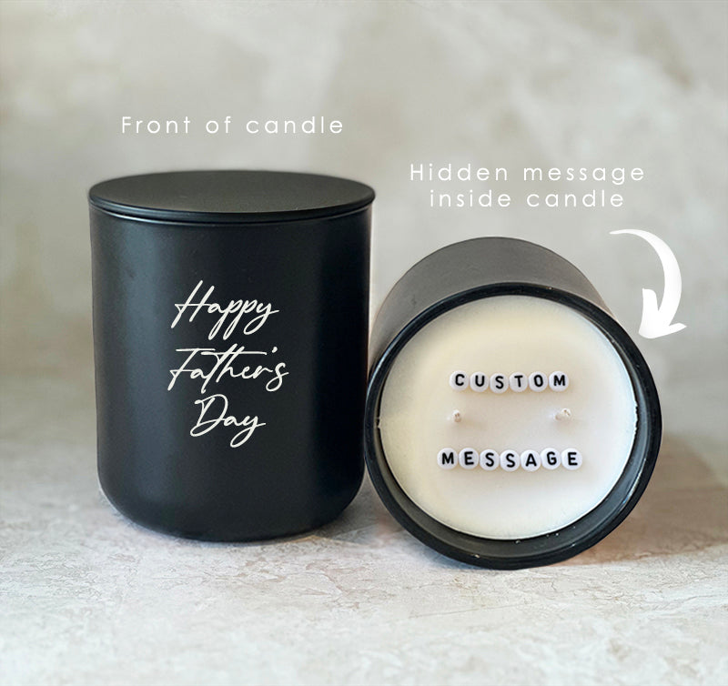 Hidden Message Father's Day Candle - PERSONALISE YOUR OWN – Angel Aromatics